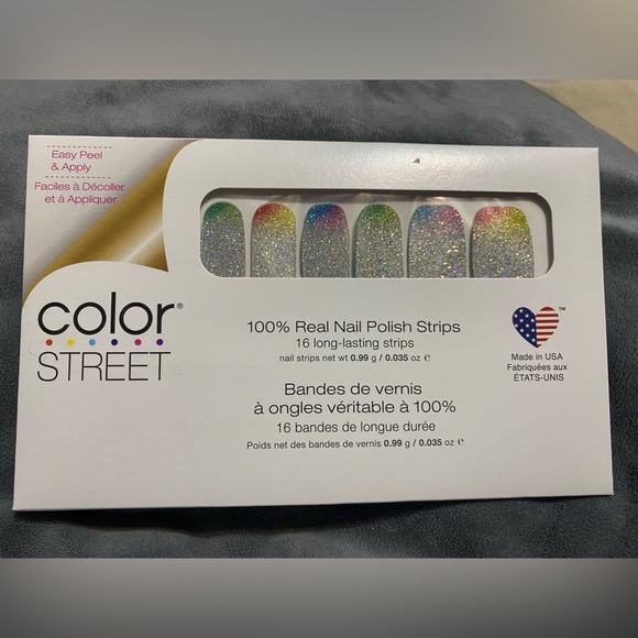 Color Street | Makeup | New Throwing Shade Glitter Rainbow Nail Strips ...